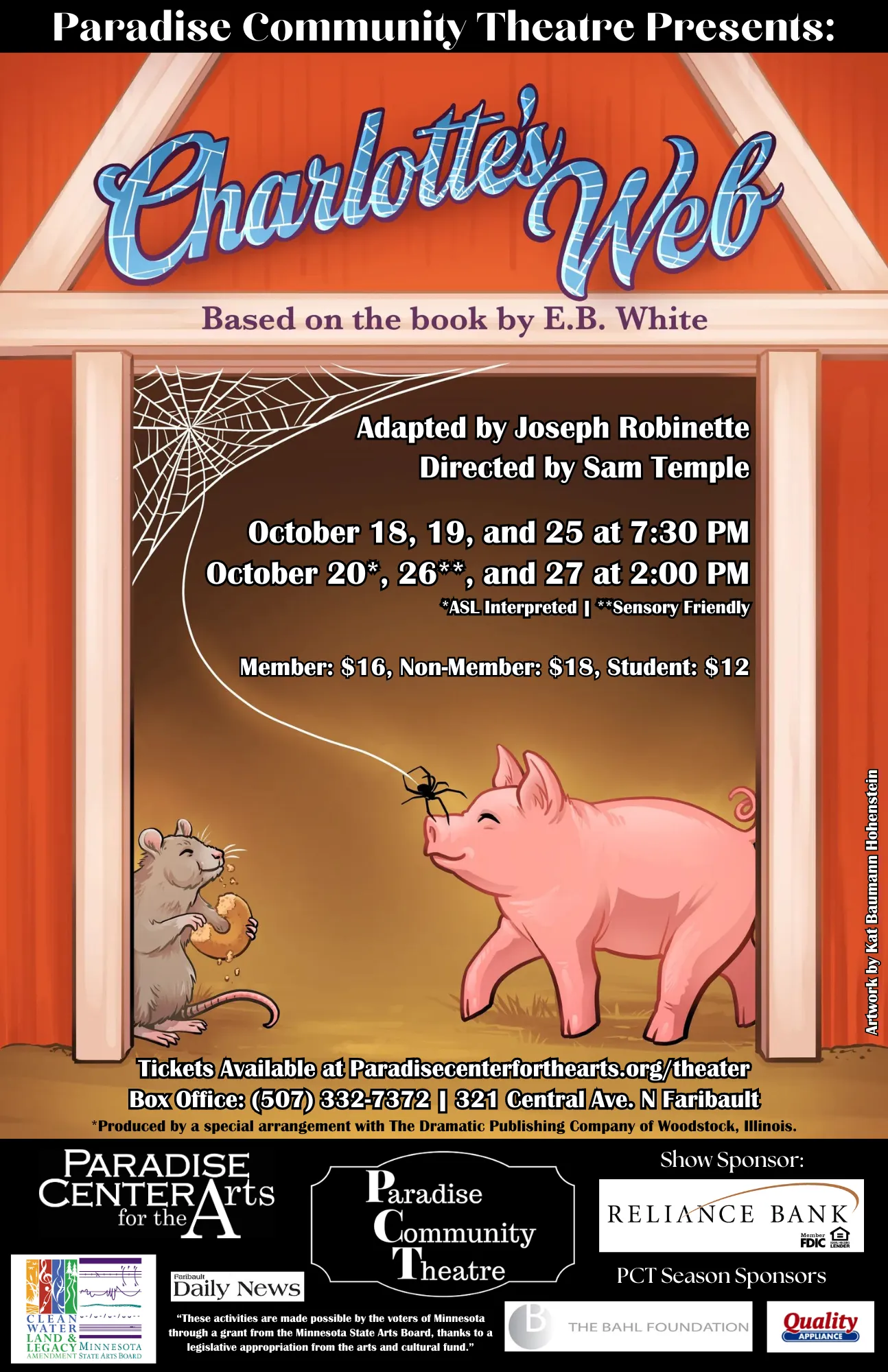 Sam Temple talks about production of Charlotte’s Web at Paradise ...
