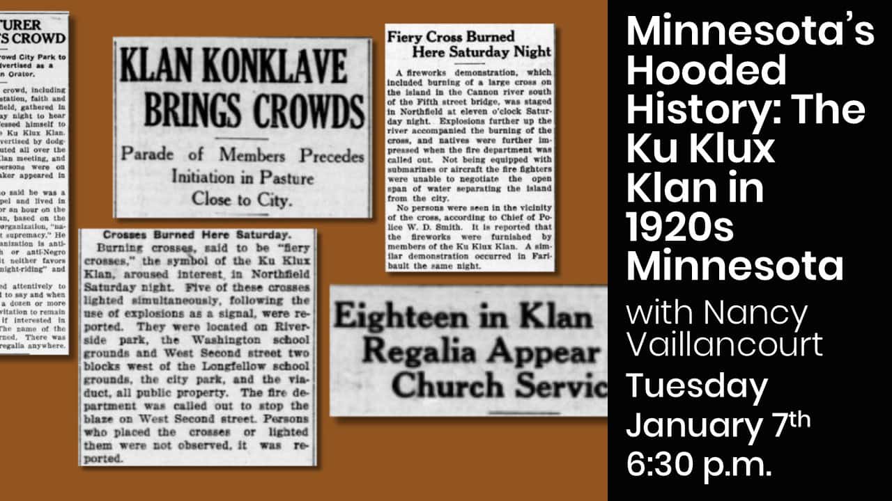 Minnesota’s Hooded History the Ku Klux Klan in 1920s Minnesota Tonight ...