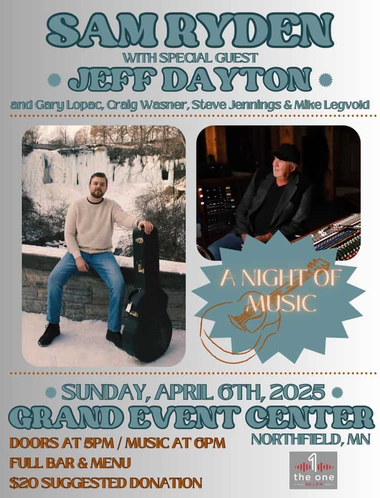 Local Musician Sam Ryden, 4-1-25 – KYMN Radio · Northfield, MN · AM ...